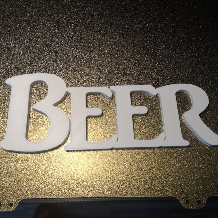 3D Printable Wall decor- Beer inscription by Peter Cserba