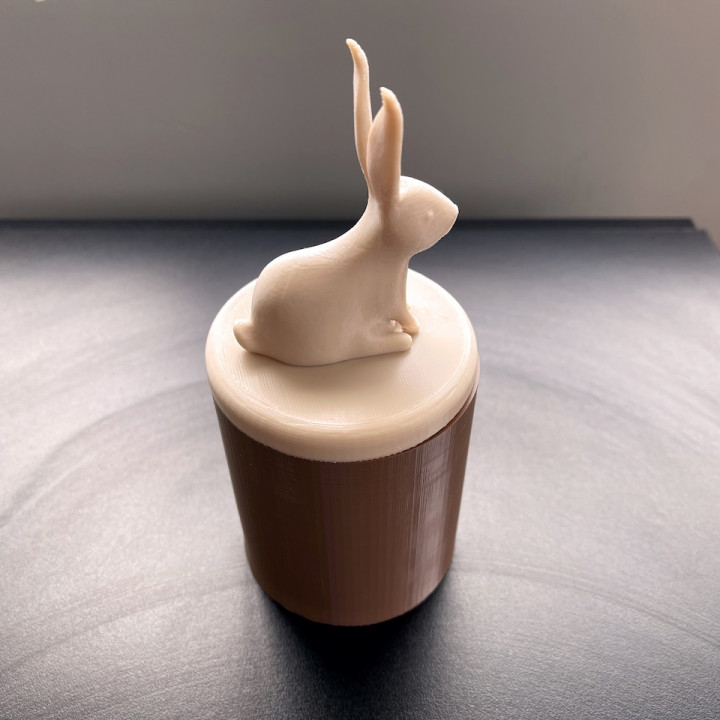3D Printable Rabbit container by Philippe Barreaud