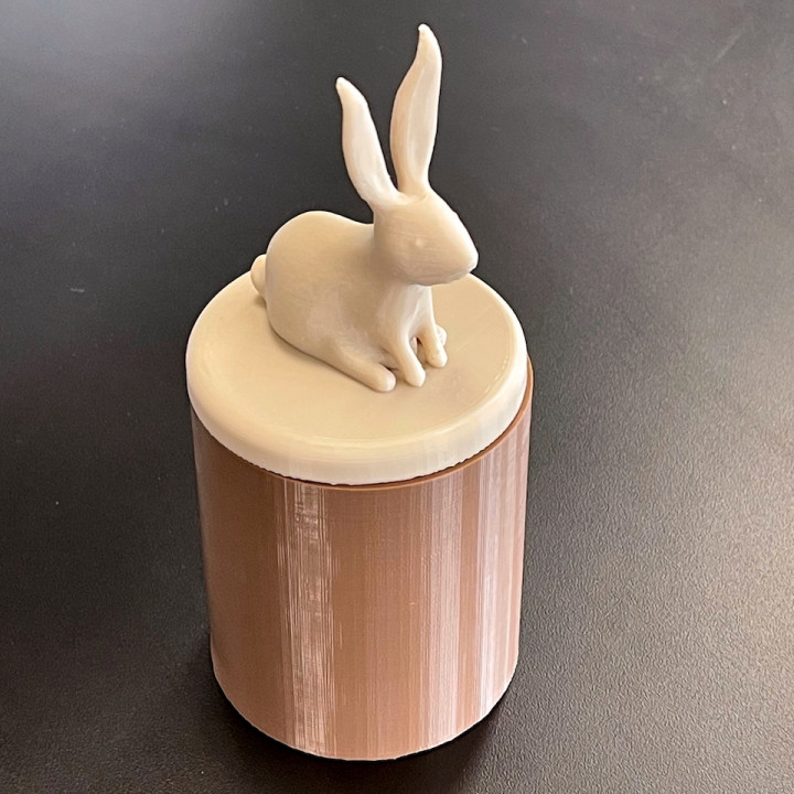 3D Printable Rabbit container by Philippe Barreaud