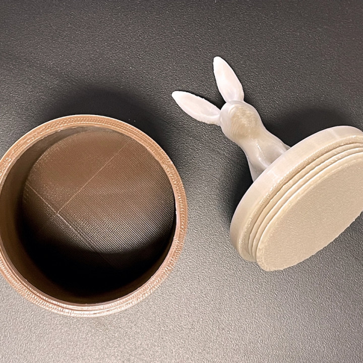 3D Printable Rabbit container by Philippe Barreaud