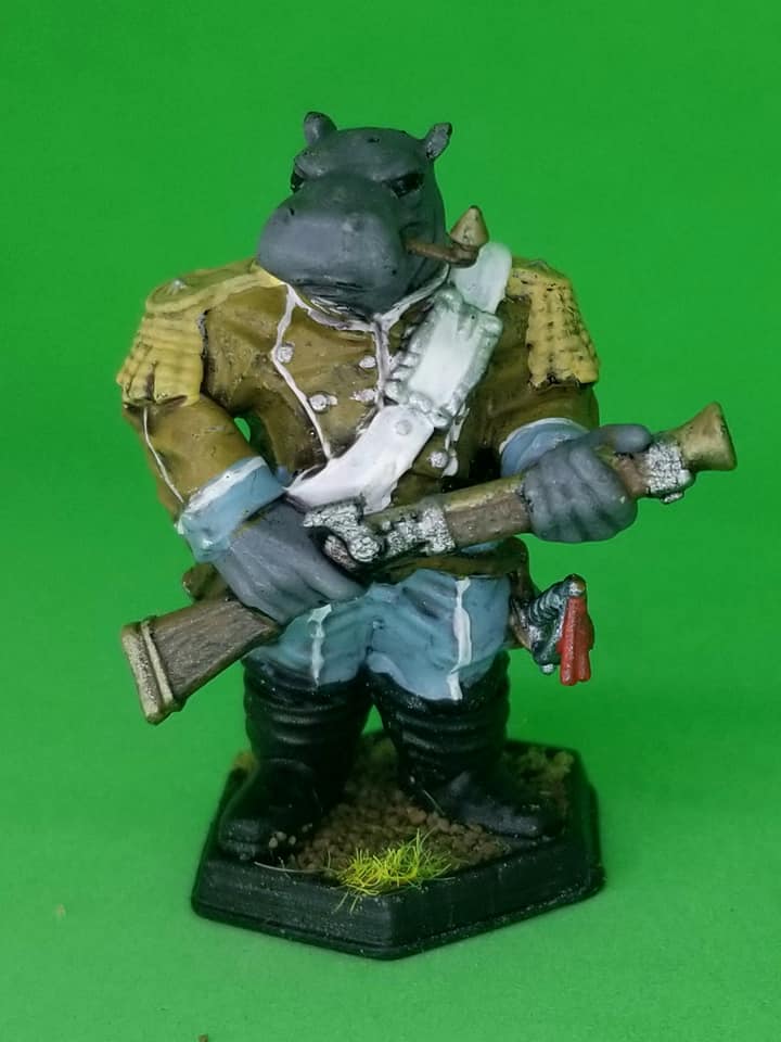 3D Printable Hippo Soldier Shotgun / Hippofolk Warrior / Hippopotamus ...