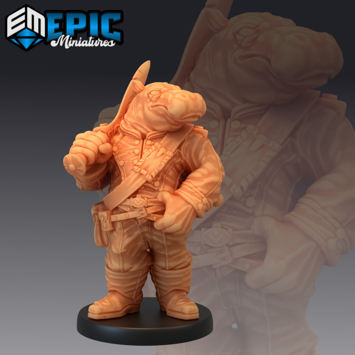 3D Printable Hippo Soldier Set / Hippofolk Warrior / Hippopotamus Army ...