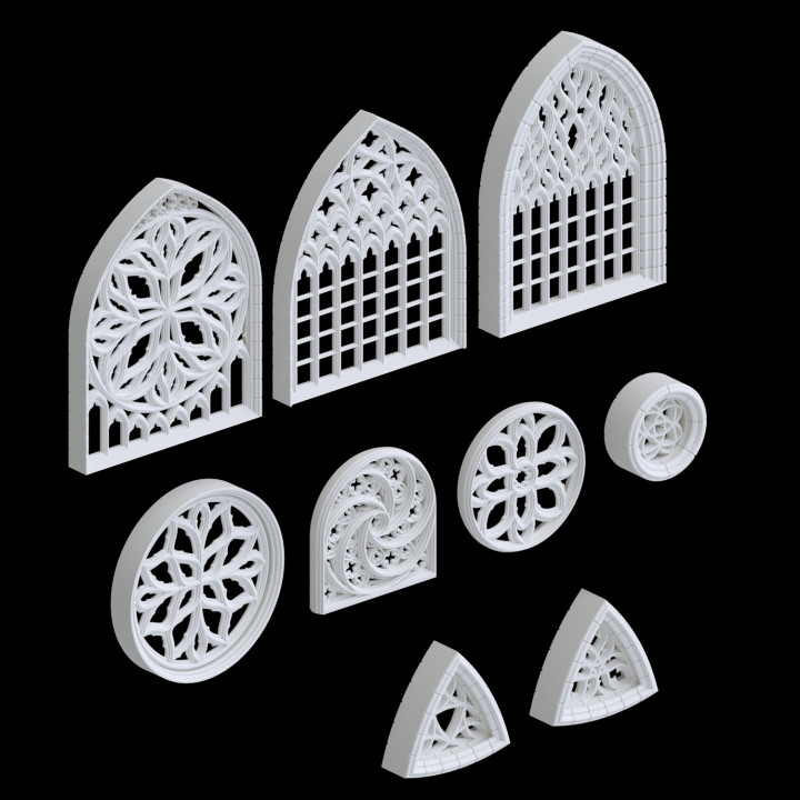 3D Printable Gothic Windows by Gothic Things
