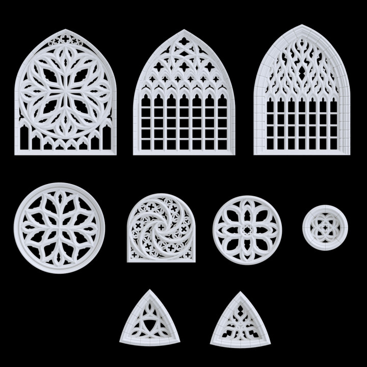 3D Printable Gothic Windows by Gothic Things