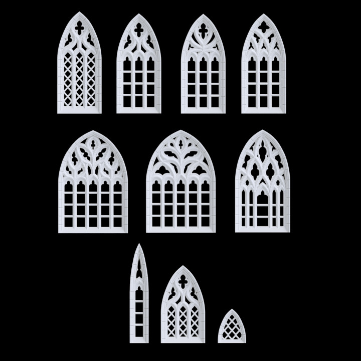 3D Printable Gothic Windows by Gothic Things