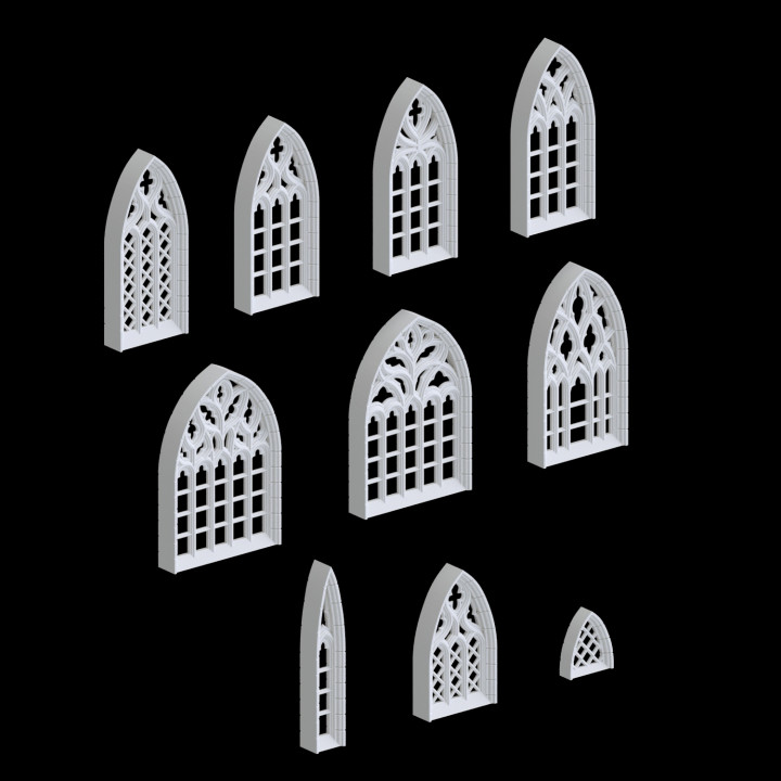 3D Printable Gothic Windows by Gothic Things