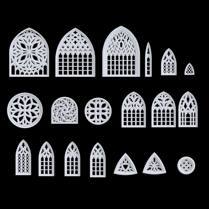 3D Printable Gothic Windows by Gothic Things