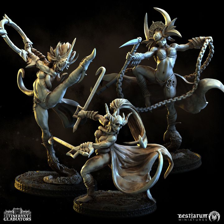 3D Printable Death Dancers x3 | Itinerant Gladiators | Gladiators by ...