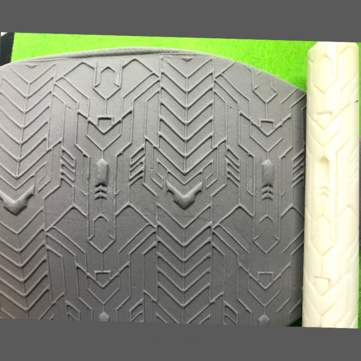 3D Printable Texture Roller - geomatrical texture by Arif Sethi