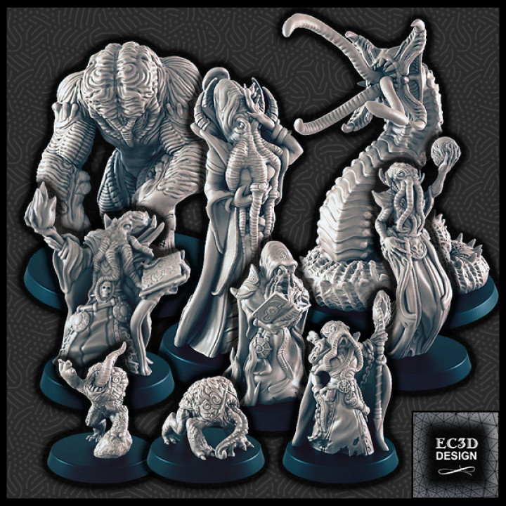 3D Printable Support-free "Mind Horror" creatures and minions by Evan ...