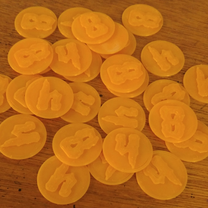 3D Printable Sludge Gore Tokens by Dave Garbe