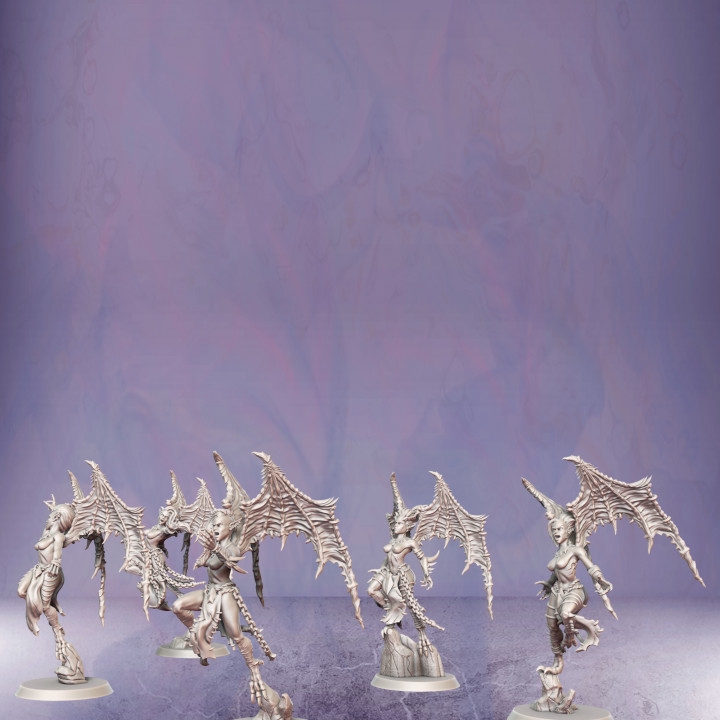 3D Printable Harpies by Lubart Miniatures