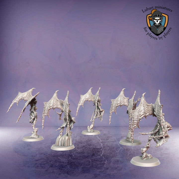 3D Printable Harpies by Lubart Miniatures