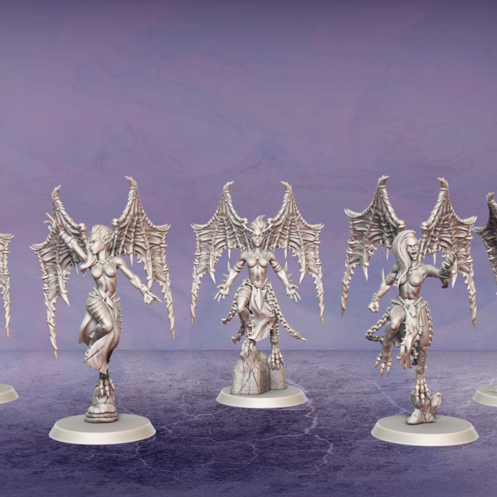 3D Printable Harpies by Lubart Miniatures