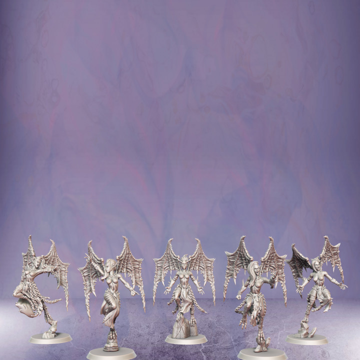 3D Printable Harpies by Lubart Miniatures