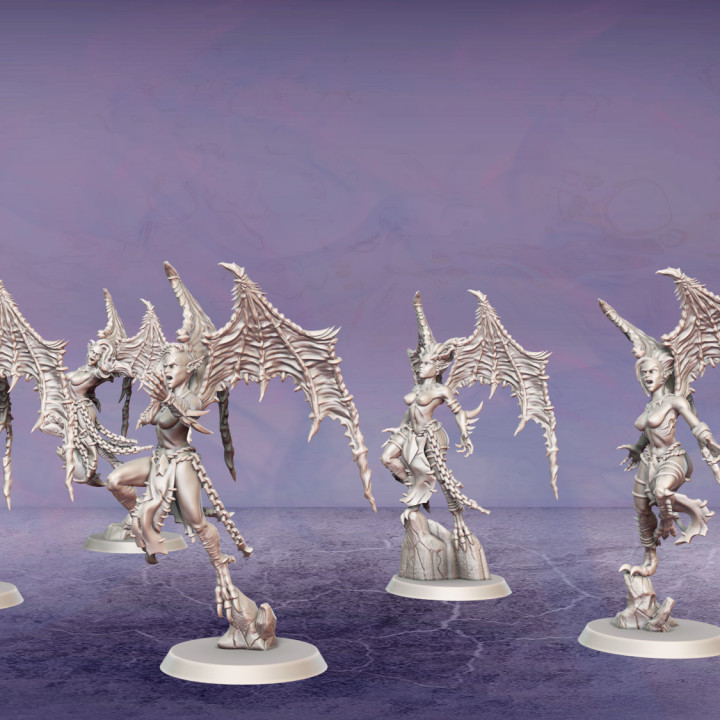3D Printable Harpies by Lubart Miniatures