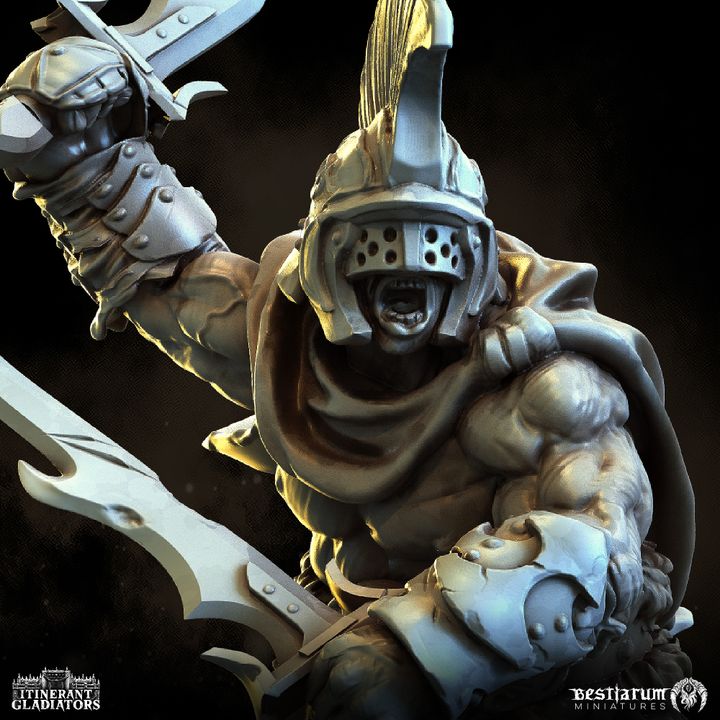 3D Printable Gladiator Centurion by Bestiarum Miniatures