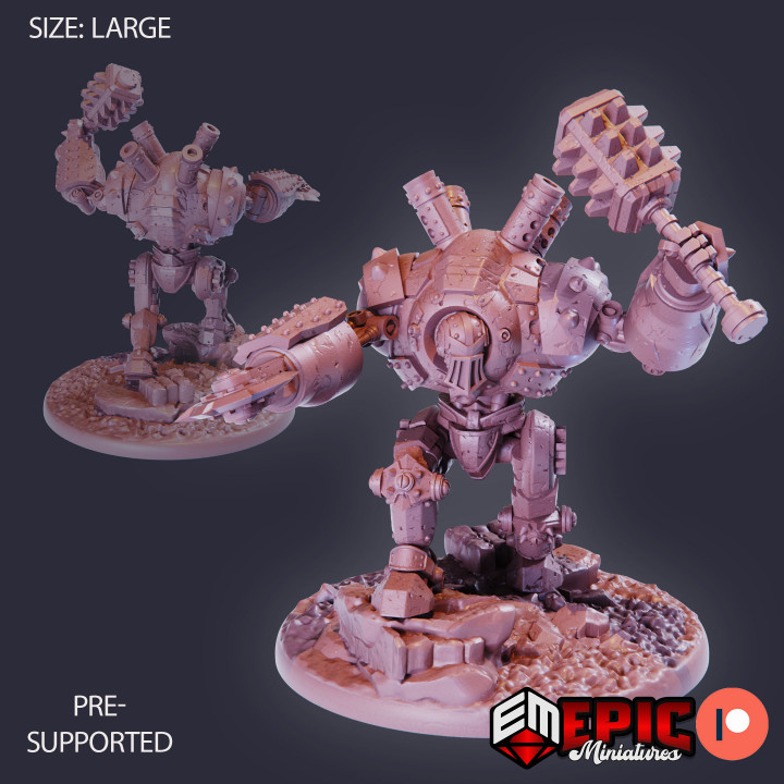 3D Printable Battle Armor Set / Mechanical War Construct / Steam Robot ...