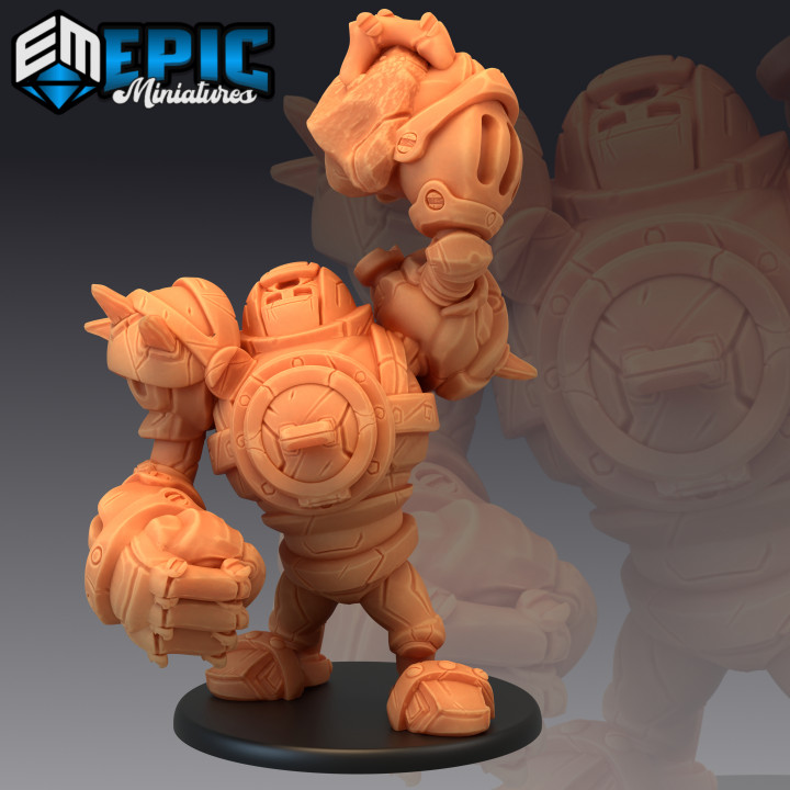 3D Printable Gate Golem Rock / Portal Steampunk Construct / Mechanical ...