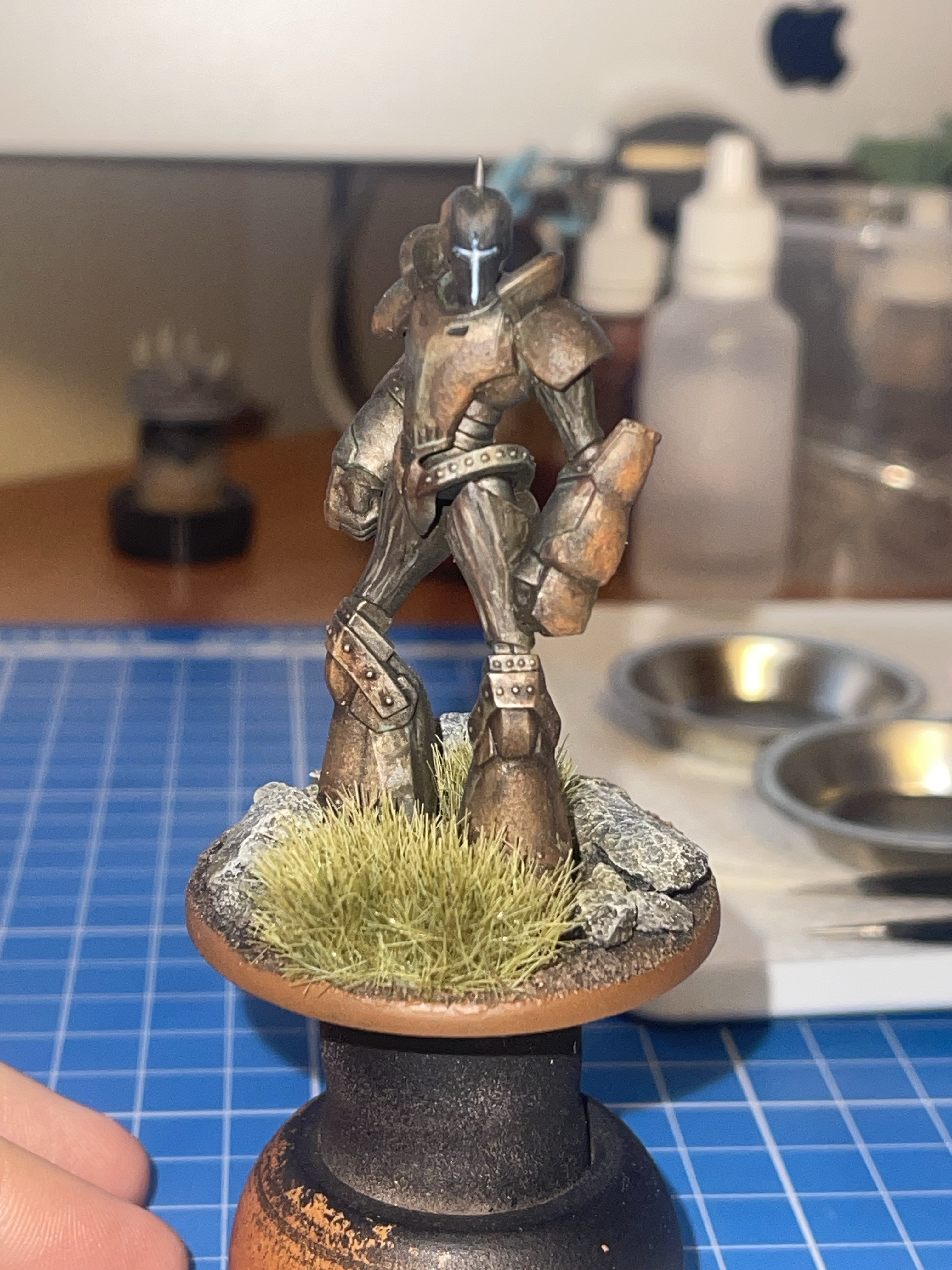 3D Printable Construct Guardian / Mechanical Metal Guard / Iron Forged ...