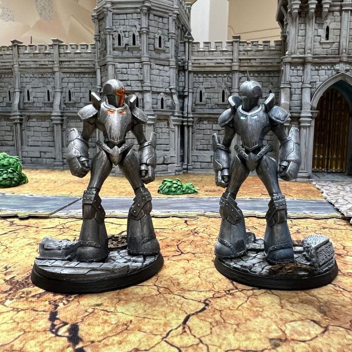 3D Print of Construct Guardian / Mechanical Metal Guard / Iron Forged ...