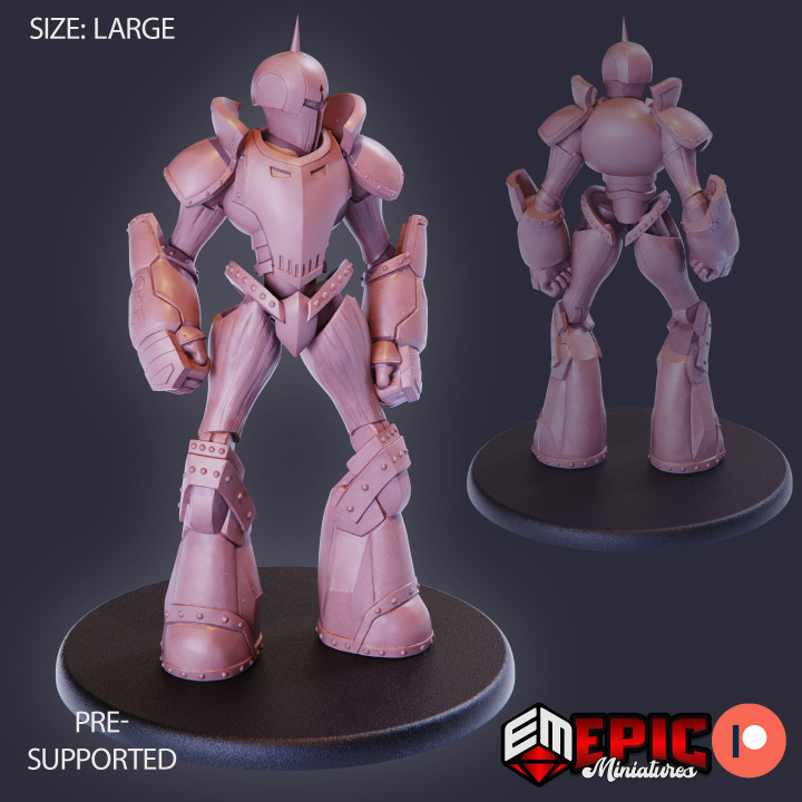 3D Printable Construct Guardian Set / Mechanical Metal Guard / Iron ...