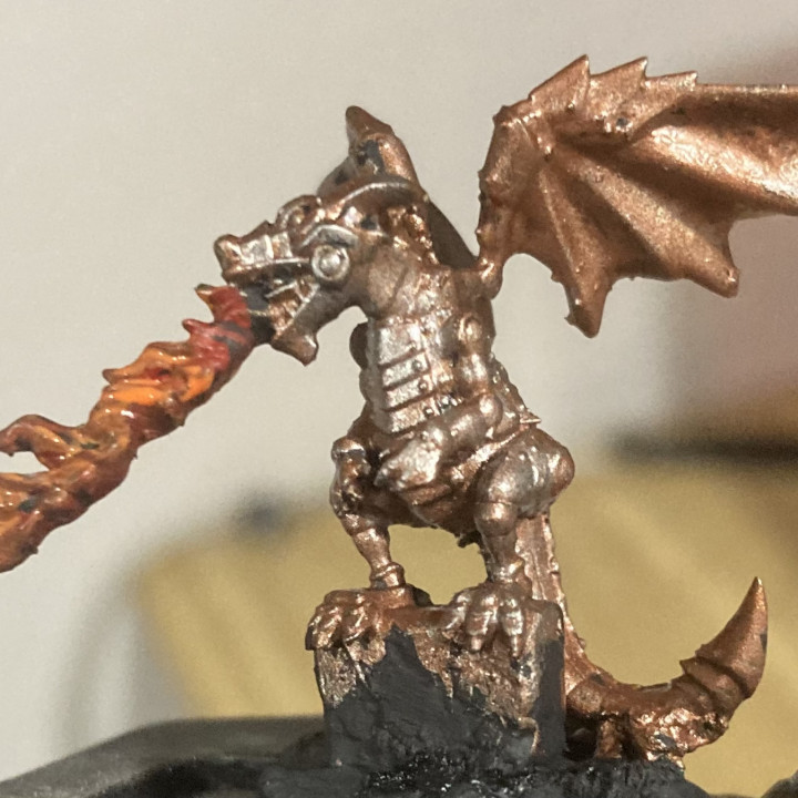 3D Print of Dragon Whelp Construct Attacking / Mechanical Fire Drake ...