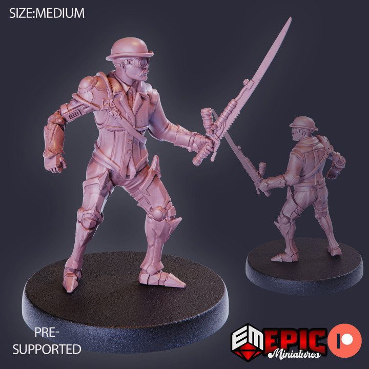 3D Printable Lord Hamilton Set / Steampunk Adventurer / Construct ...