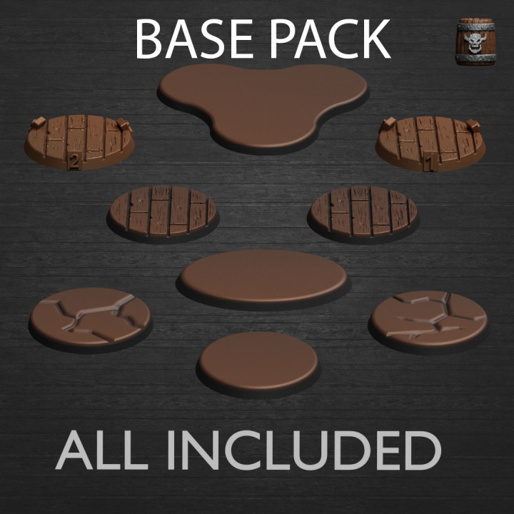 3D Printable Base Pack by Tom's Twisted Tavern