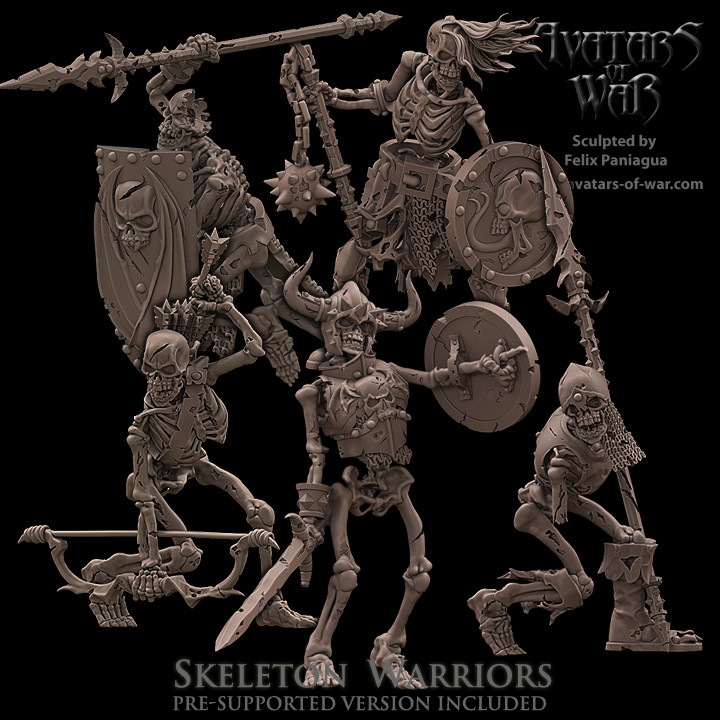 3D Printable Skeleton Warriors by Avatars of War