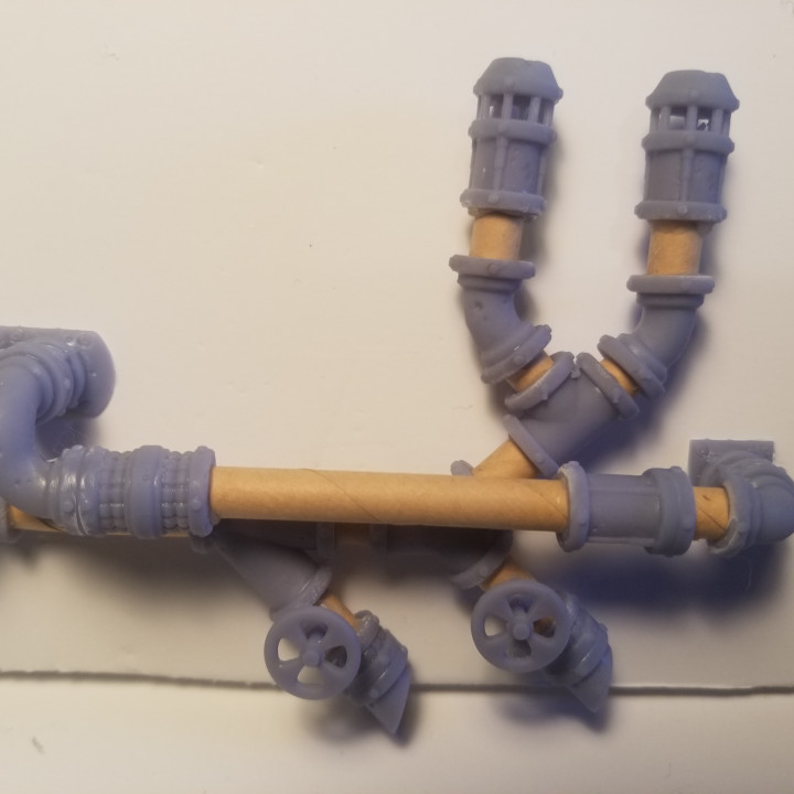 3D Printable Modular Pipe Creation set by Andrew Noble