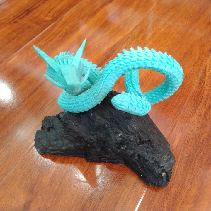 3D Printable Torus knot dragon by Justin Lin