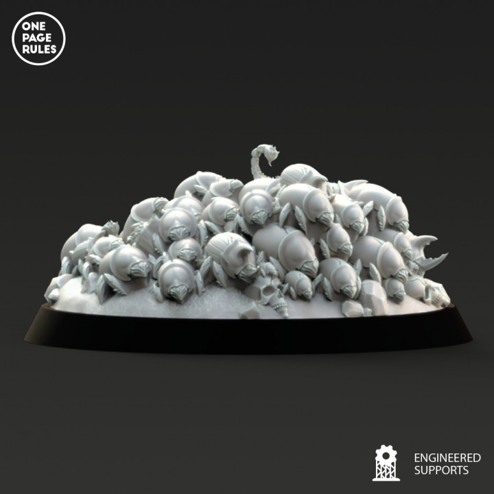 3D Printable Scarab Swarms - Mummified Undead by One Page Rules