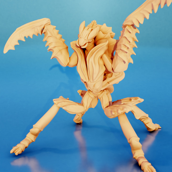 3D Printable Ntoo preying mantis by Cult of Pickle