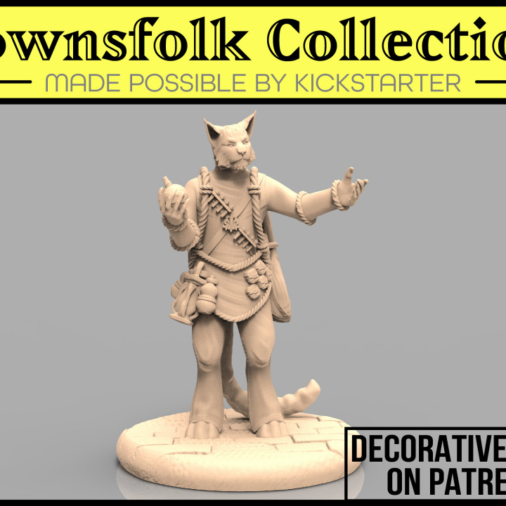 3D Printable Catfolk Merchant by M3DM