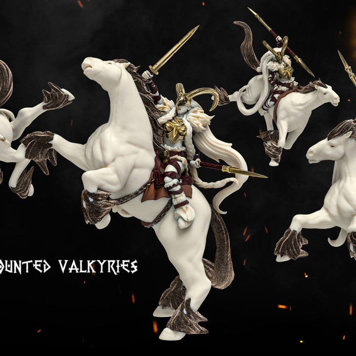 3D Printable Mounted Valkyries by Heroes Infinite