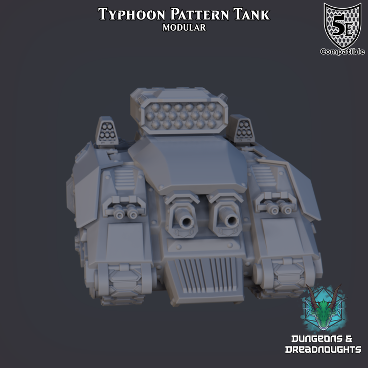 3D Printable Typhoon Pattern Tank - 5e | Gloom and Glory by Dungeons ...