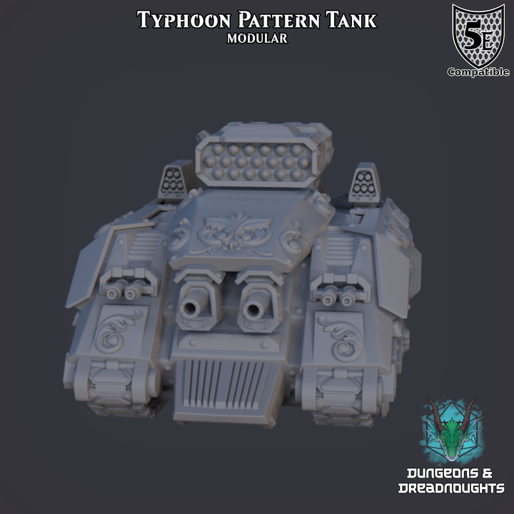 3D Printable Typhoon Pattern Tank - 5e | Gloom and Glory by Dungeons ...