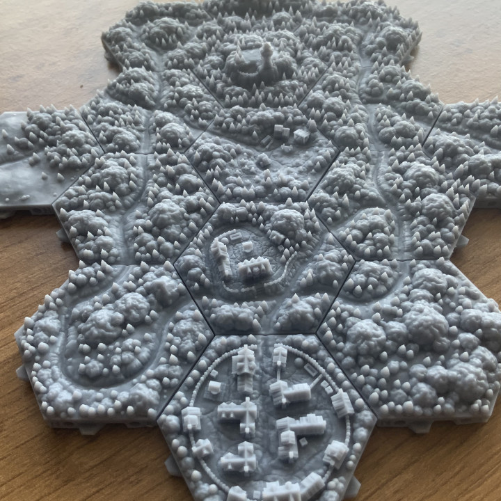 3D Printable Hexton Hills Woodland Roads Set 01 by Hexton Hills