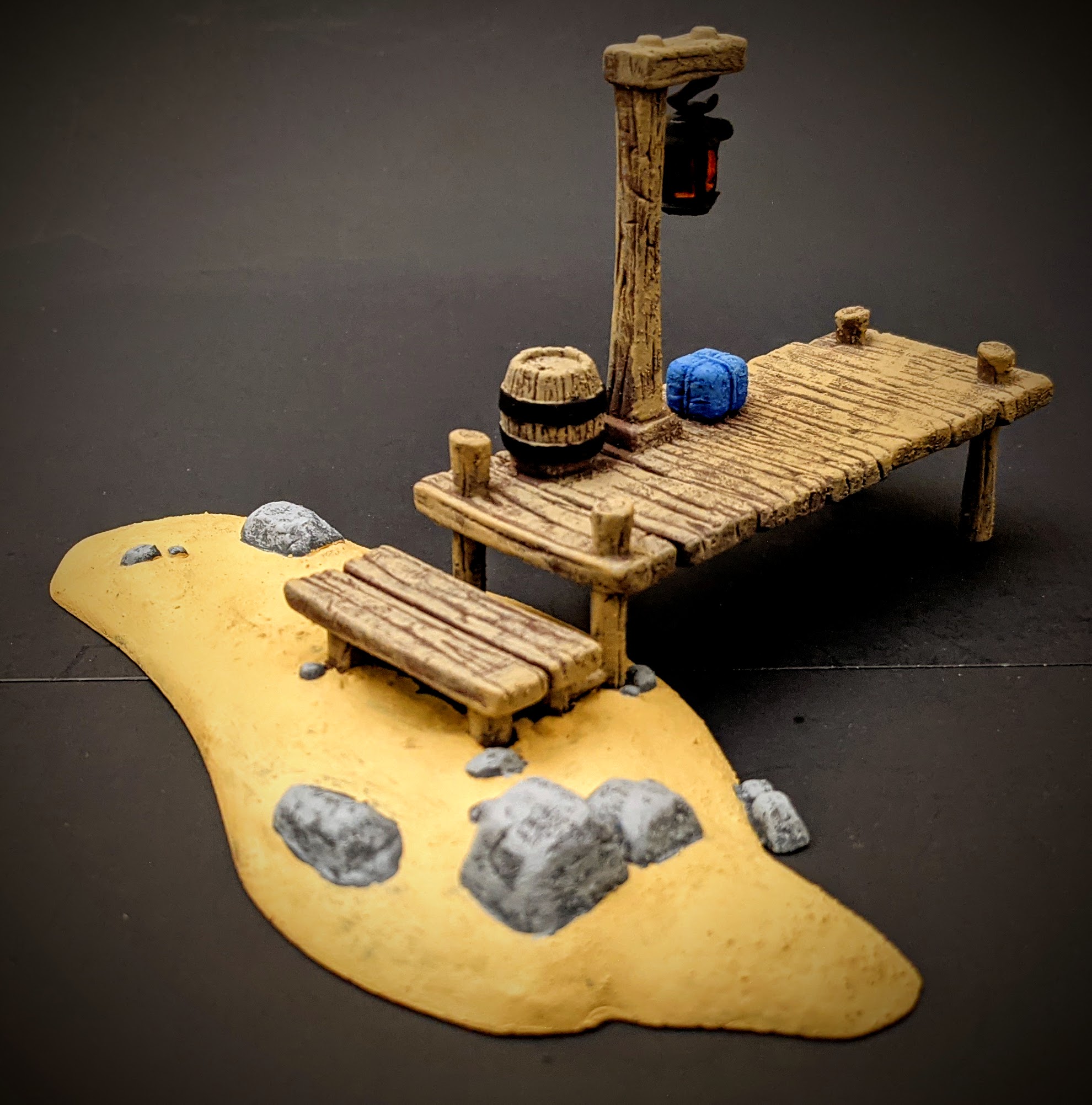 3D Printable Boat Builder Dock by STL Miniatures