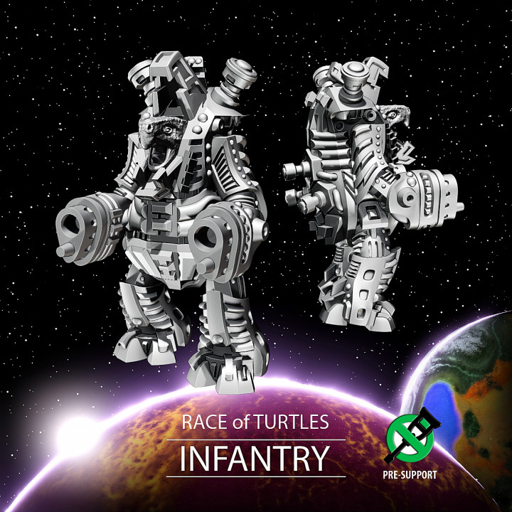 3D Printable INFANTRY for Turtle Race by ИVAN