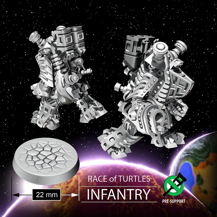 3D Printable INFANTRY for Turtle Race by ИVAN