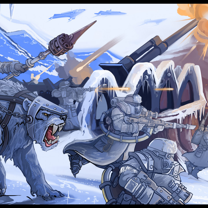 3D Printable Ice Warriors - Snipers of the Imperial Force by RedMakers