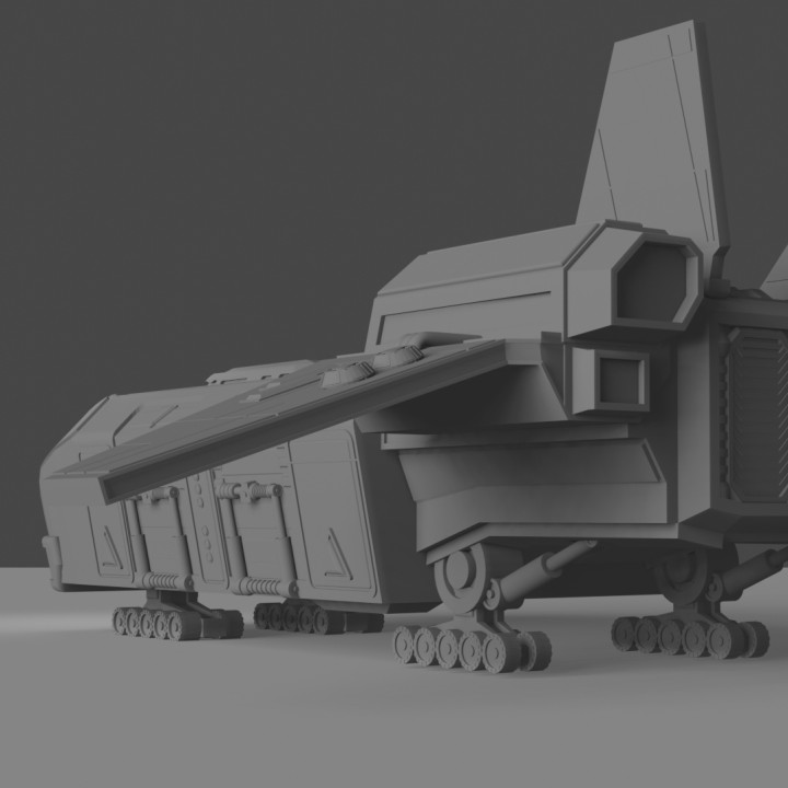 3D Printable Leopard Dropship for Tabletop by Bits and Bolts Wargames