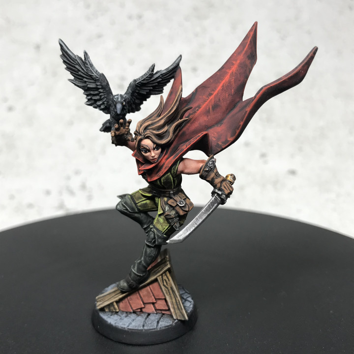 3D Print of Wendy Greywing - Thieves Guild Hero by Happy Mini Painting 3D Print of Wendy Greywing - Thieves Guild Hero by Happy Mini Painting