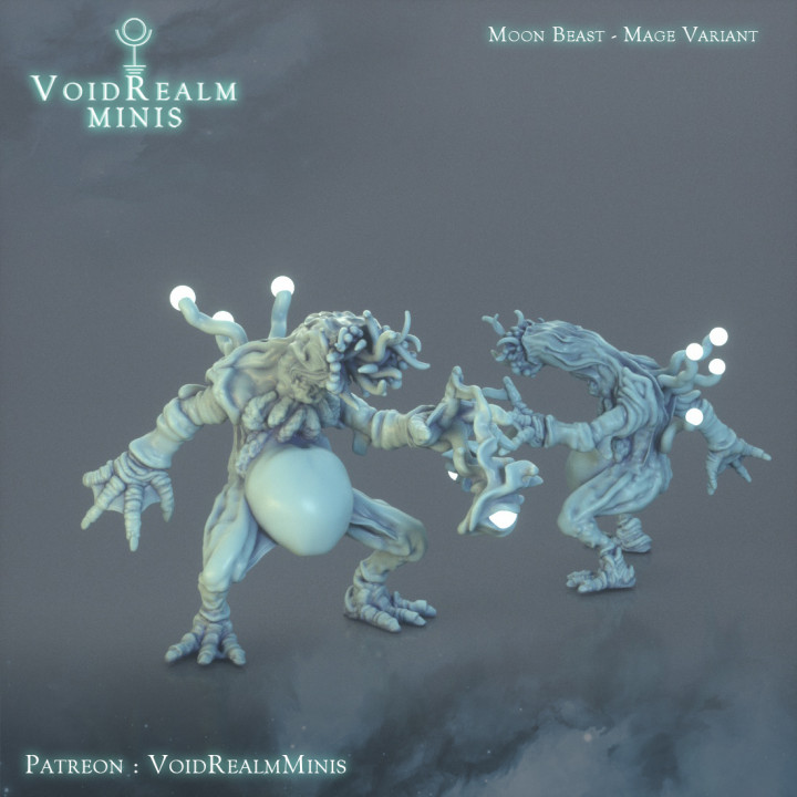 3D Printable Moon Beasts (3 different forms, 5 total poses) by ...