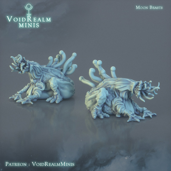 3D Printable Moon Beasts (3 different forms, 5 total poses) by ...