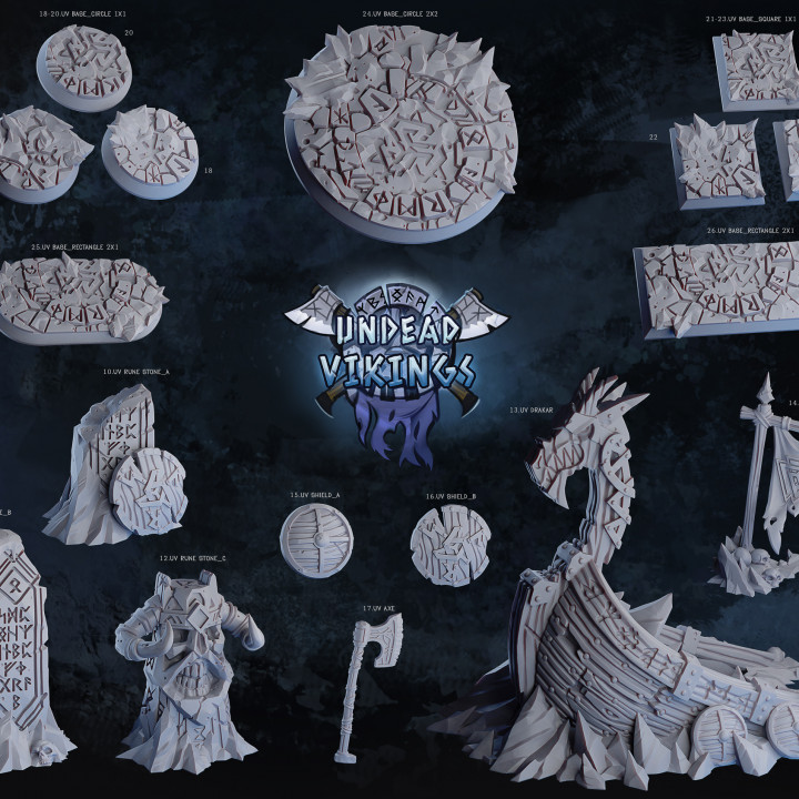 3D Printable July 2021 Release - Undead_Vikings by DrunkenDwarf
