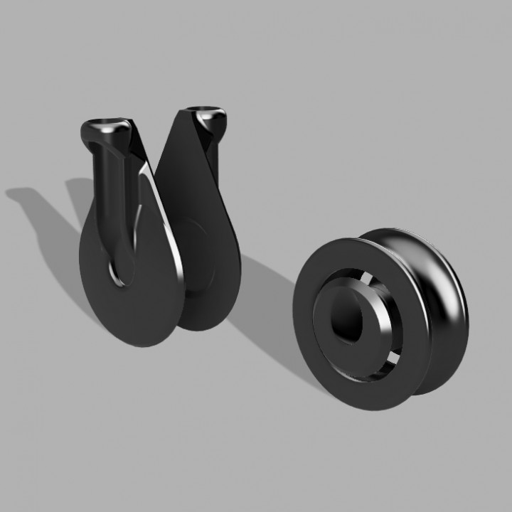 3D Printable Soft shackle rope pulley for up to 6mm rope by Printable ...