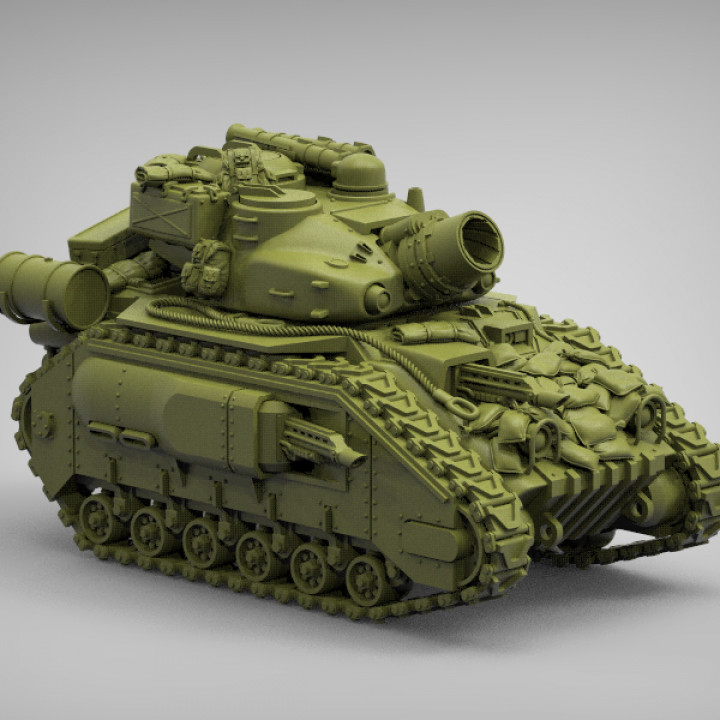 3D Printable Caiman Main Battle Tank by Reptilian Overlords
